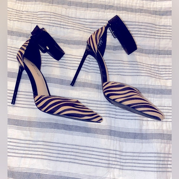 JustFab | Shoes | Womens Zebra Print High Heel Shoes | Poshmark